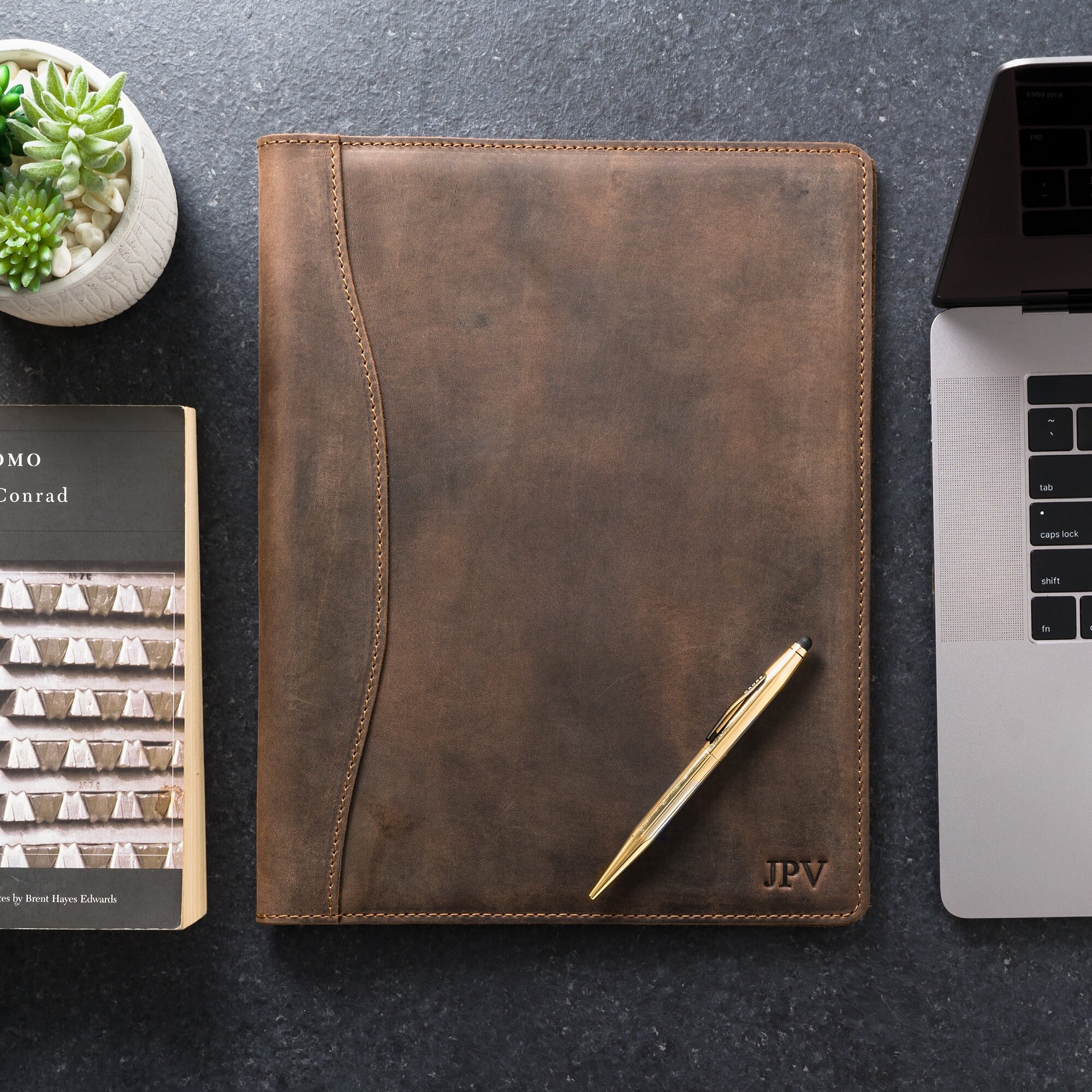PERSONALIZED Leather Padfolio Monogrammed Leather Portfolio - Etsy
