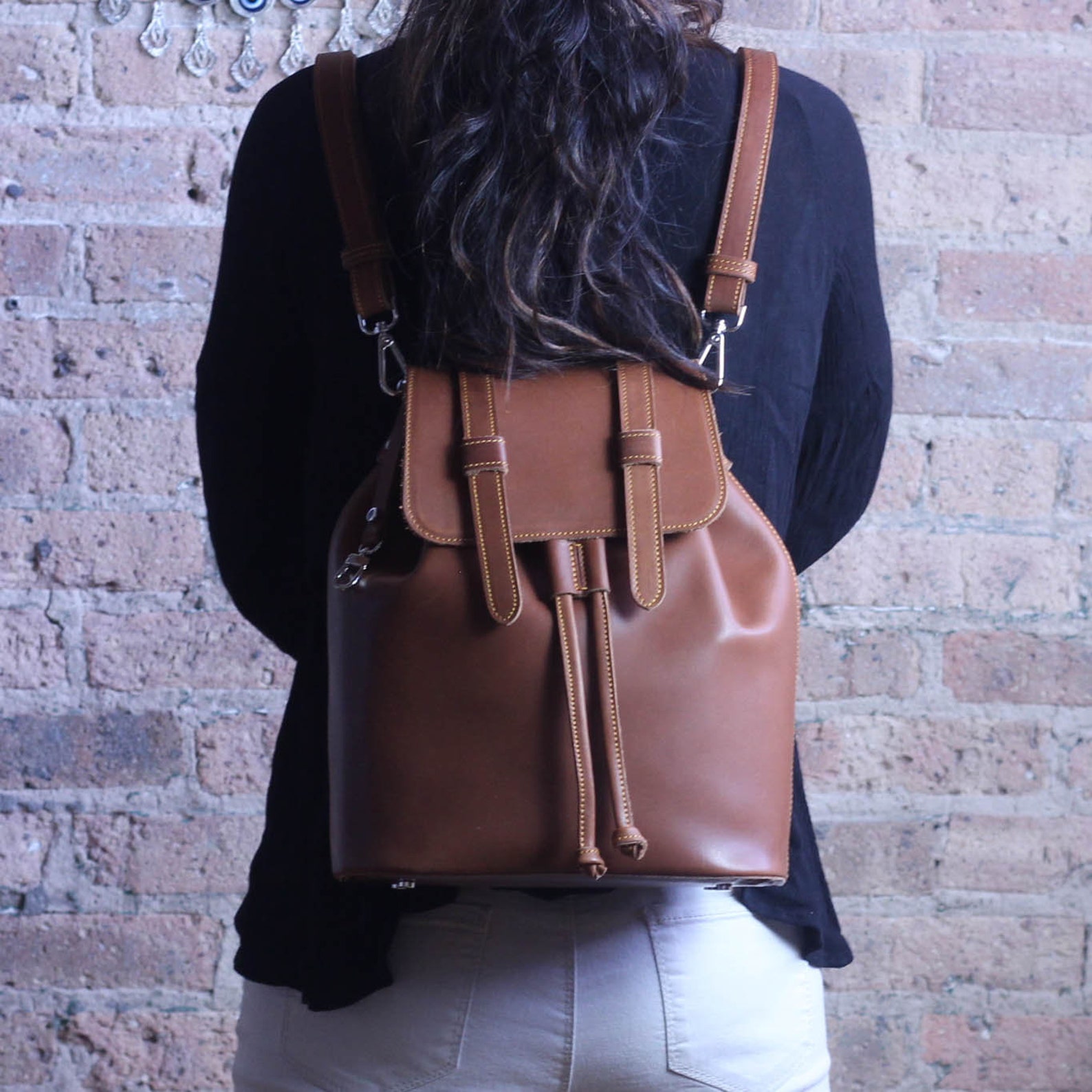 HUGE SALE 50% Leather Bucket Bag W Pouch Multi Functional - Etsy