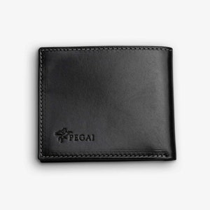 Pegai Italian Leather Wallet for Men, Handmade Slim Bifold Wallet ...