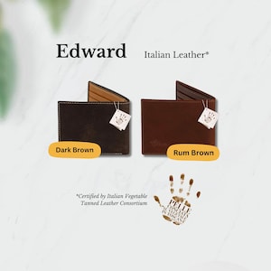 Pegai Italian Leather Wallet for Men, Handmade Slim Bifold Wallet ...