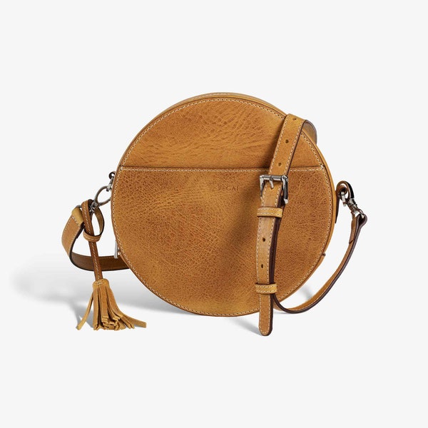 Round Leather Purse - Etsy