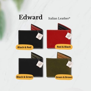 Pegai Italian Leather Wallet for Men, Handmade Slim Bifold Wallet ...