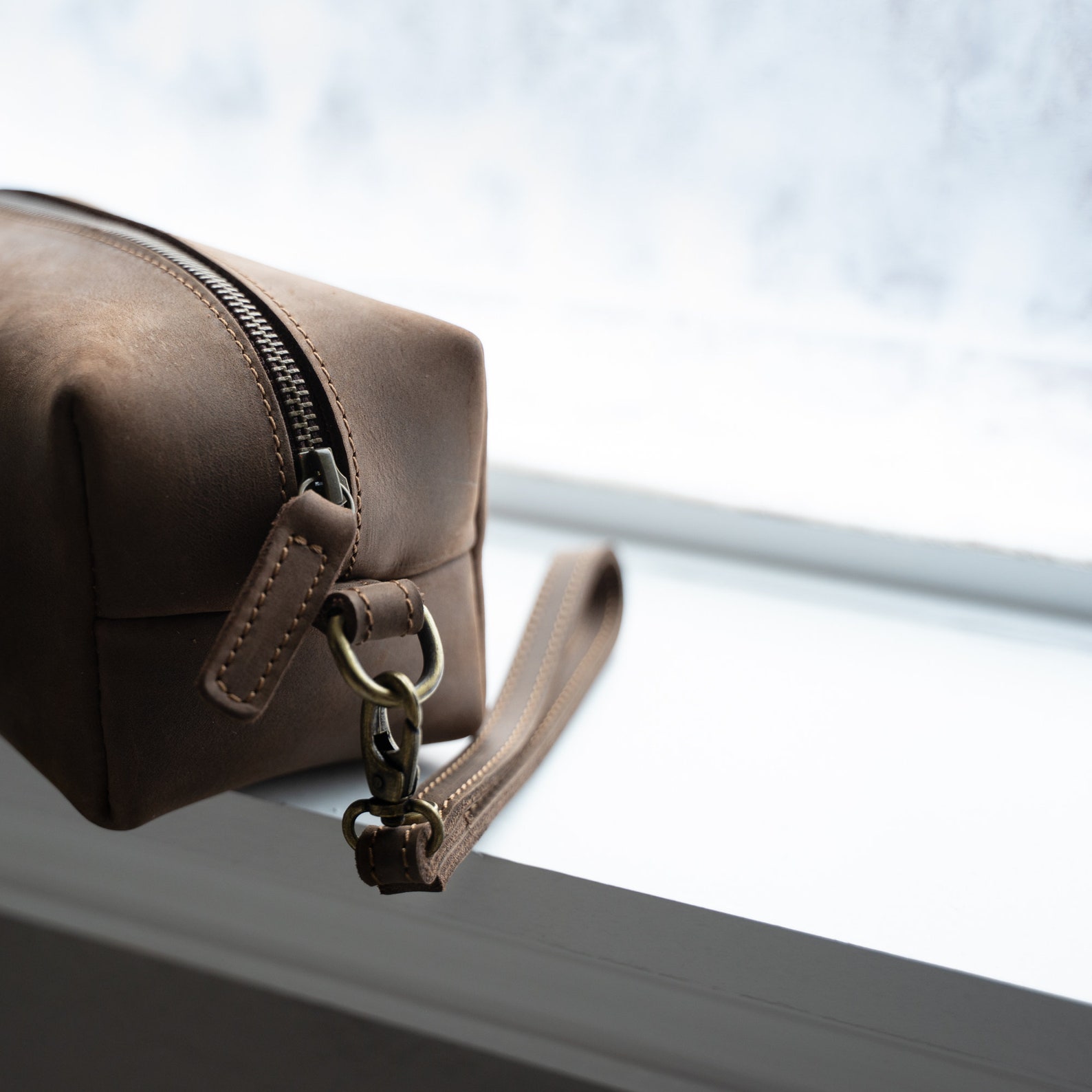 MONOGRAMMED Dopp Kit Mens Leather Dopp Personalized Groomsmen | Etsy