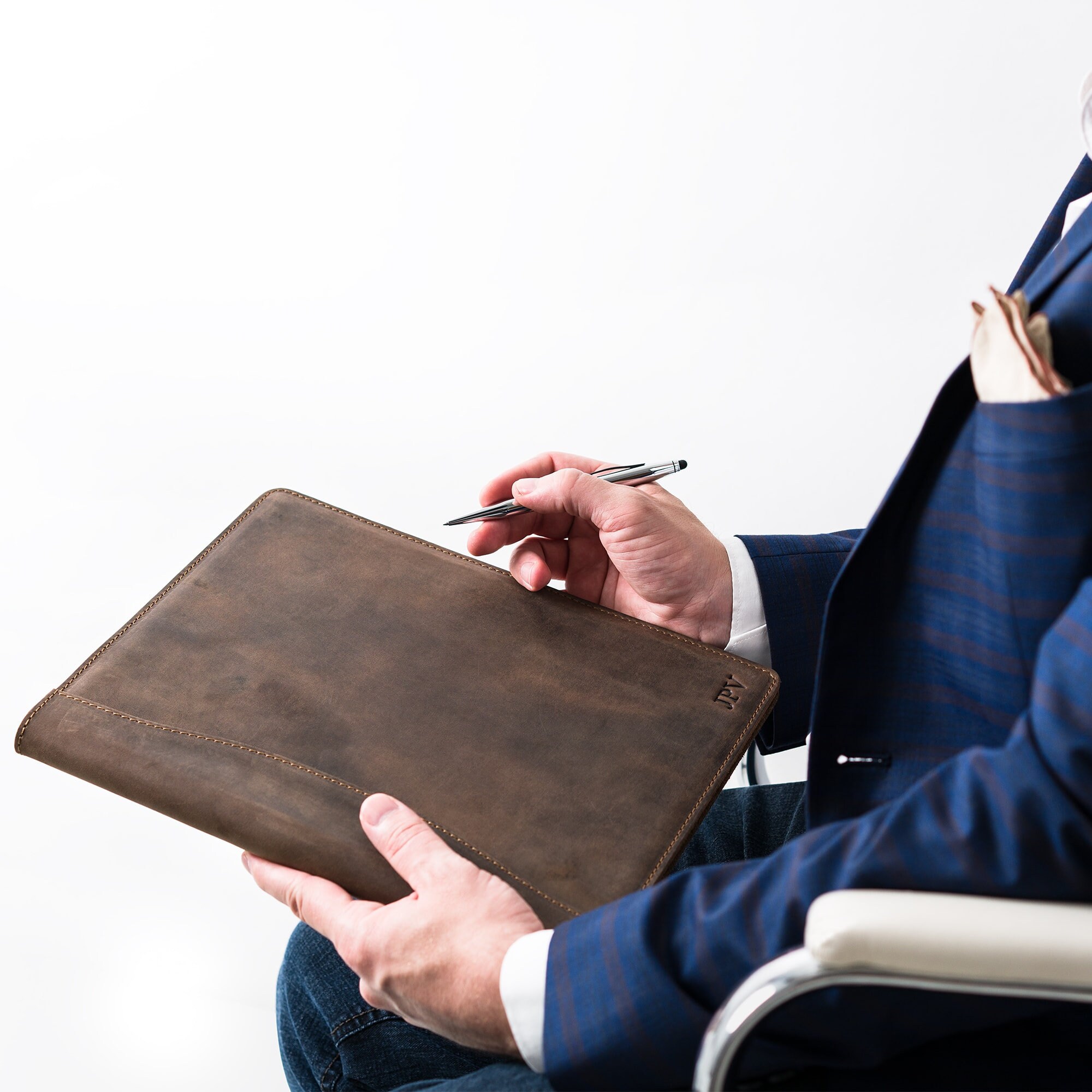 PERSONALIZED Leather Padfolio Monogrammed Leather Portfolio - Etsy