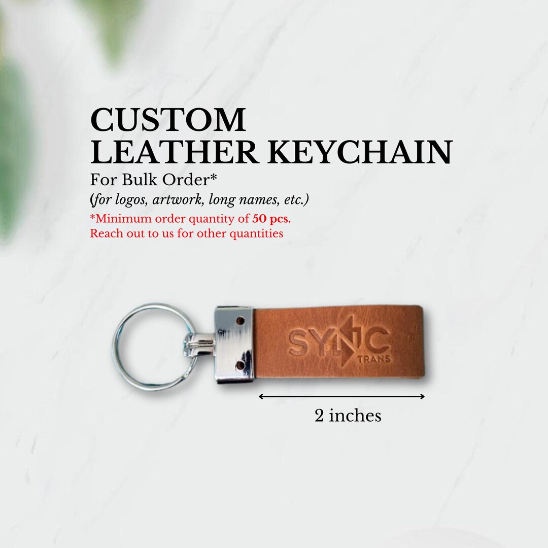 Custom Leather Keychains - Personalized & Embossed Wedding Favors ...
