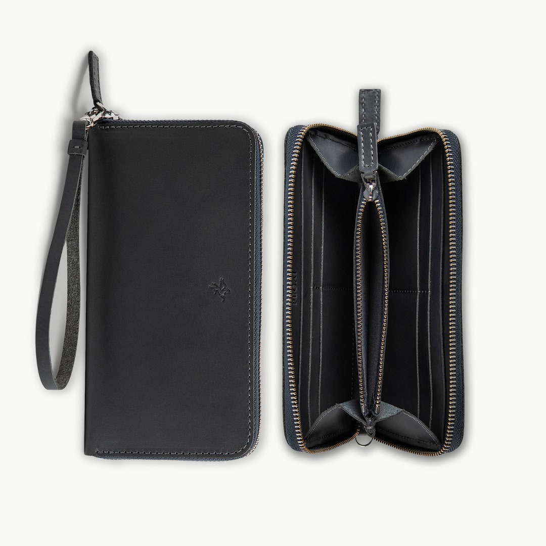 Pegai Large Leather Wallet for Women, Long Handmade Wallet for Ladies ...
