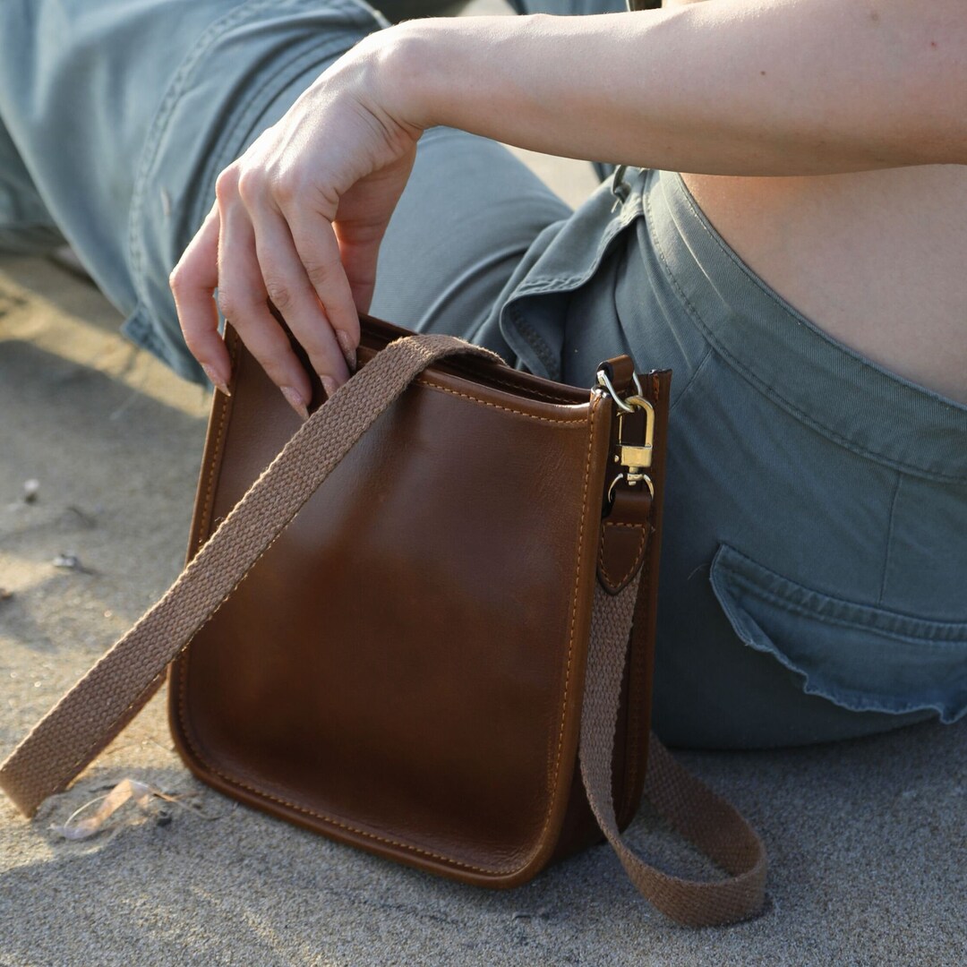 HANDMADE Leather Crossbody Hobo Bag by PEGAI, Beach Bag, Sling Shoulder ...