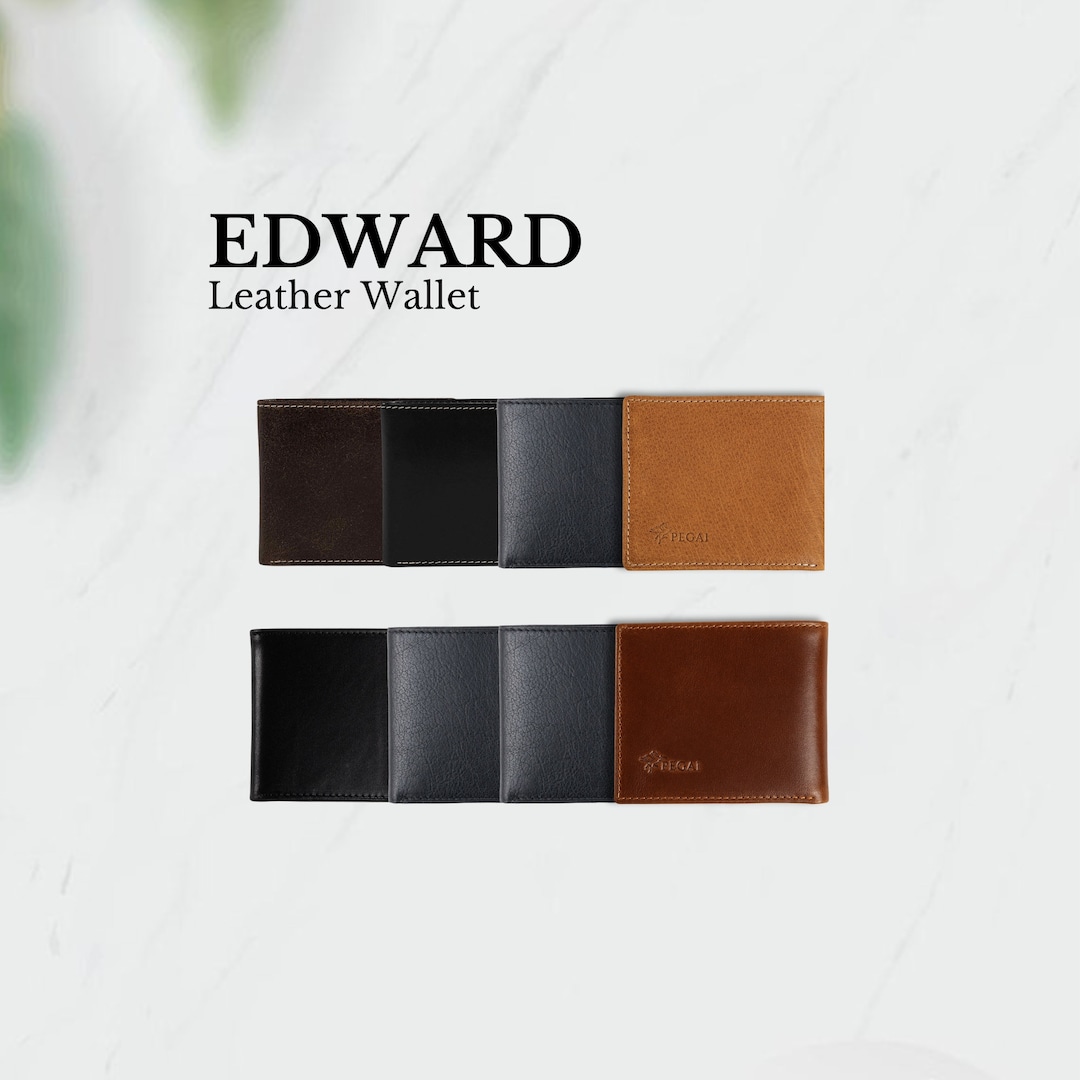 Pegai Leather Personalized Wallet for Men, Handmade Slim Wallet ...