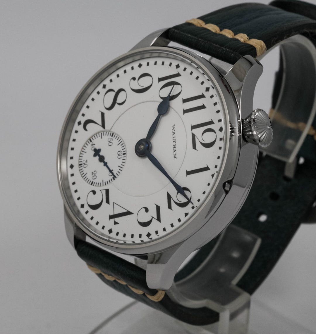 American Waltham Marriage Men's Watch Mechanical Movement, Enamel Dial ...
