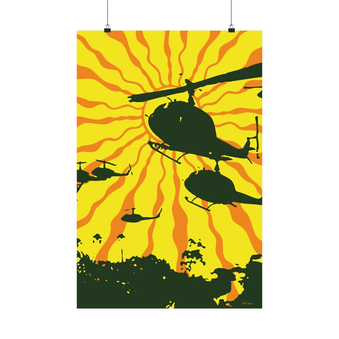 Tom Dewar Vintage Military Helicopter Poster Matte Vertical Poster ...