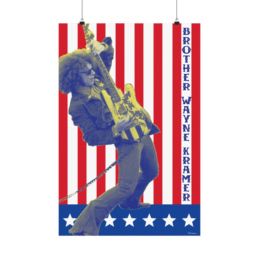 Tom Dewar American Flag Rocker Wayne Kramer Poster | Matte Vertical ...