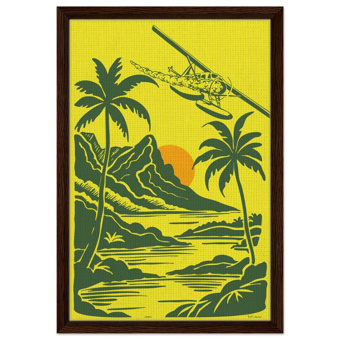 Da Plane Da Plane - by Tom Dewar Framed Canvas 40x60 Cm / 16x24″ - Etsy