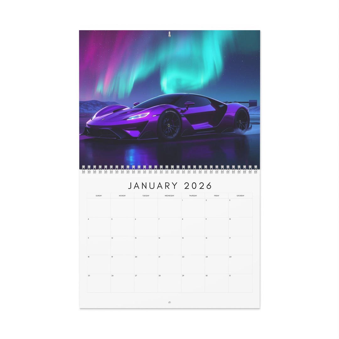 Aurora Mclaren P1 Wall Calendar | 2026 Monthly Supercar Cars Calendar ...