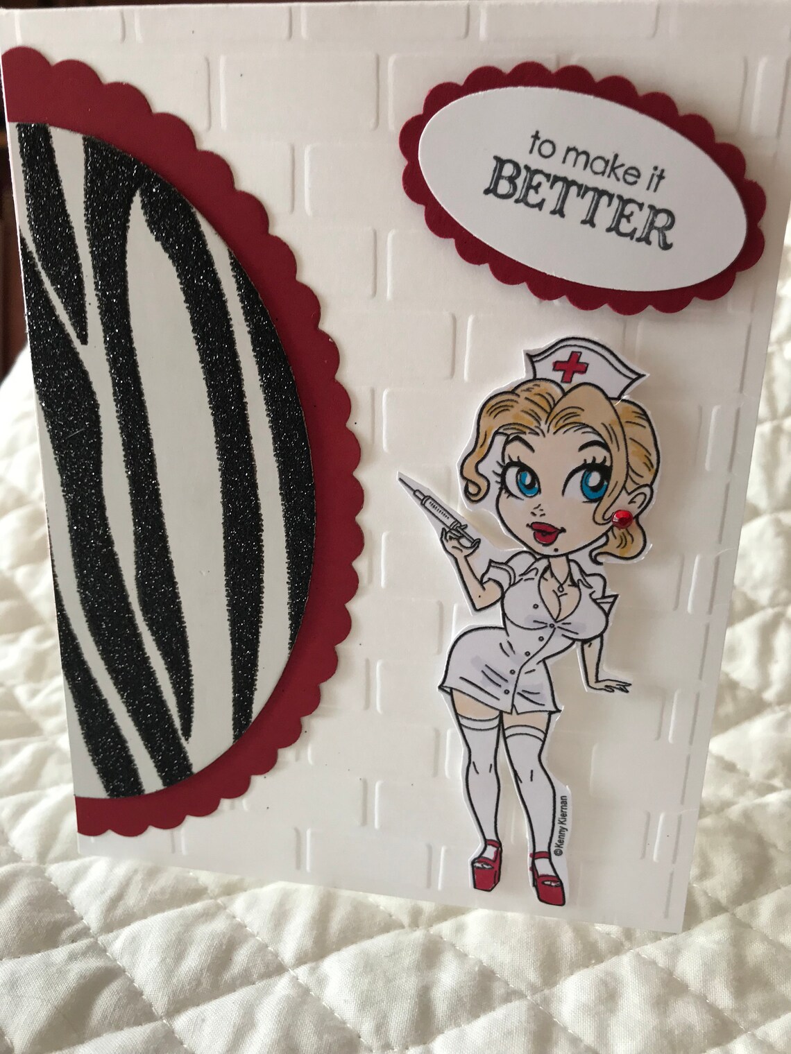Get Well Soon Sexy Nurse Greeting Card - Etsy
