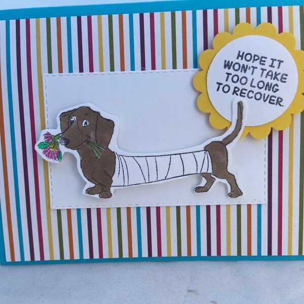 Dog Get Well Card - Etsy