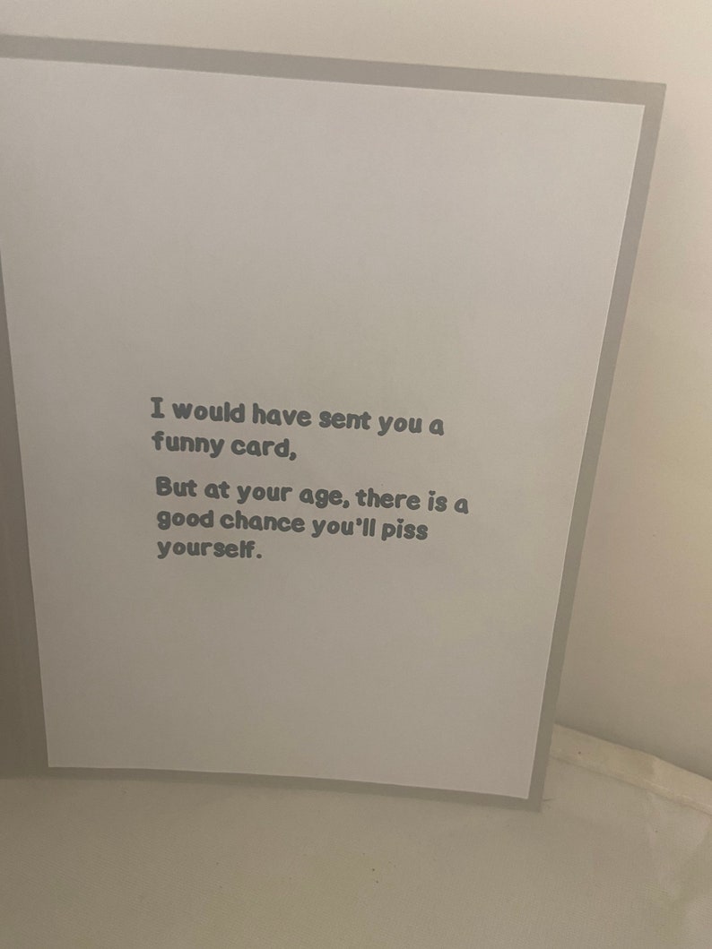 Funny Birthday Card - Bladder Control Issues - Etsy