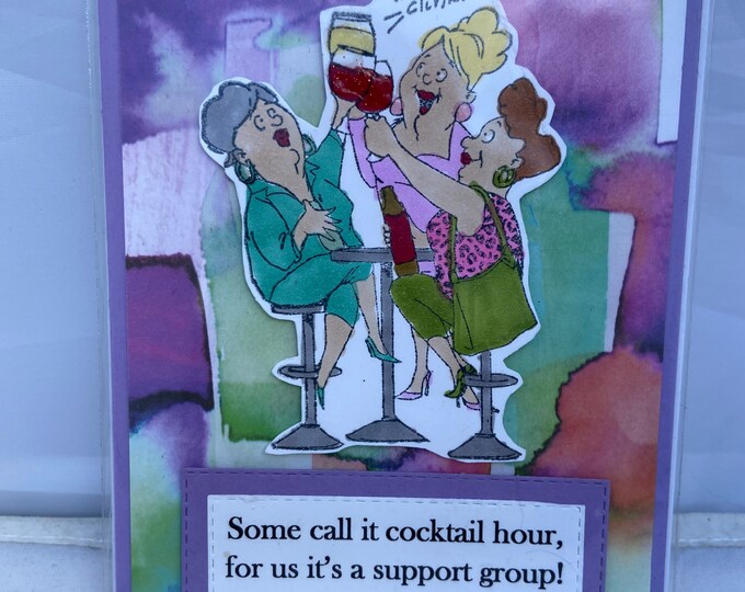 Cocktail Hour Greeting Card - Etsy