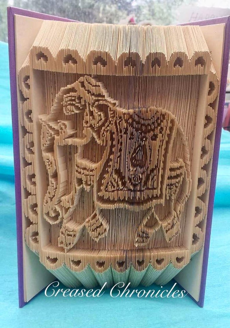 Intricate Mandala Elephant Combination Book Folding Pattern - Etsy