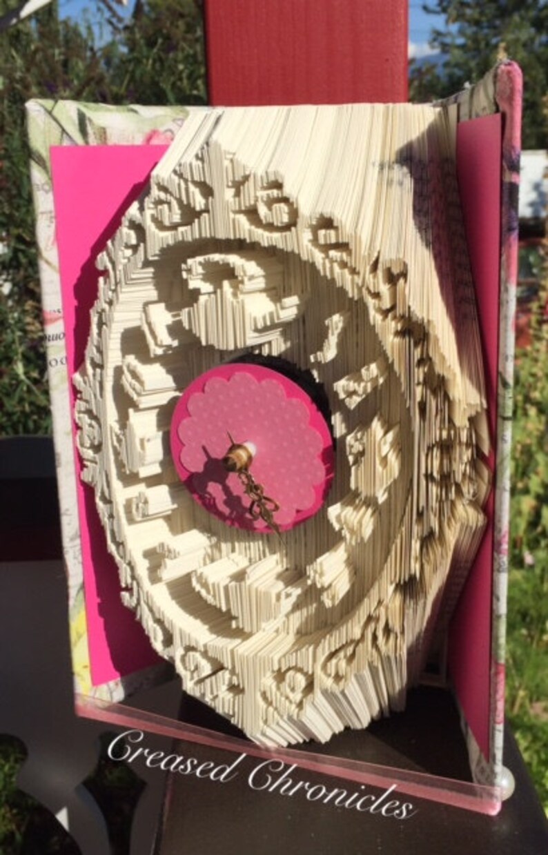 Teapot Clock Book Folding Pattern | Etsy