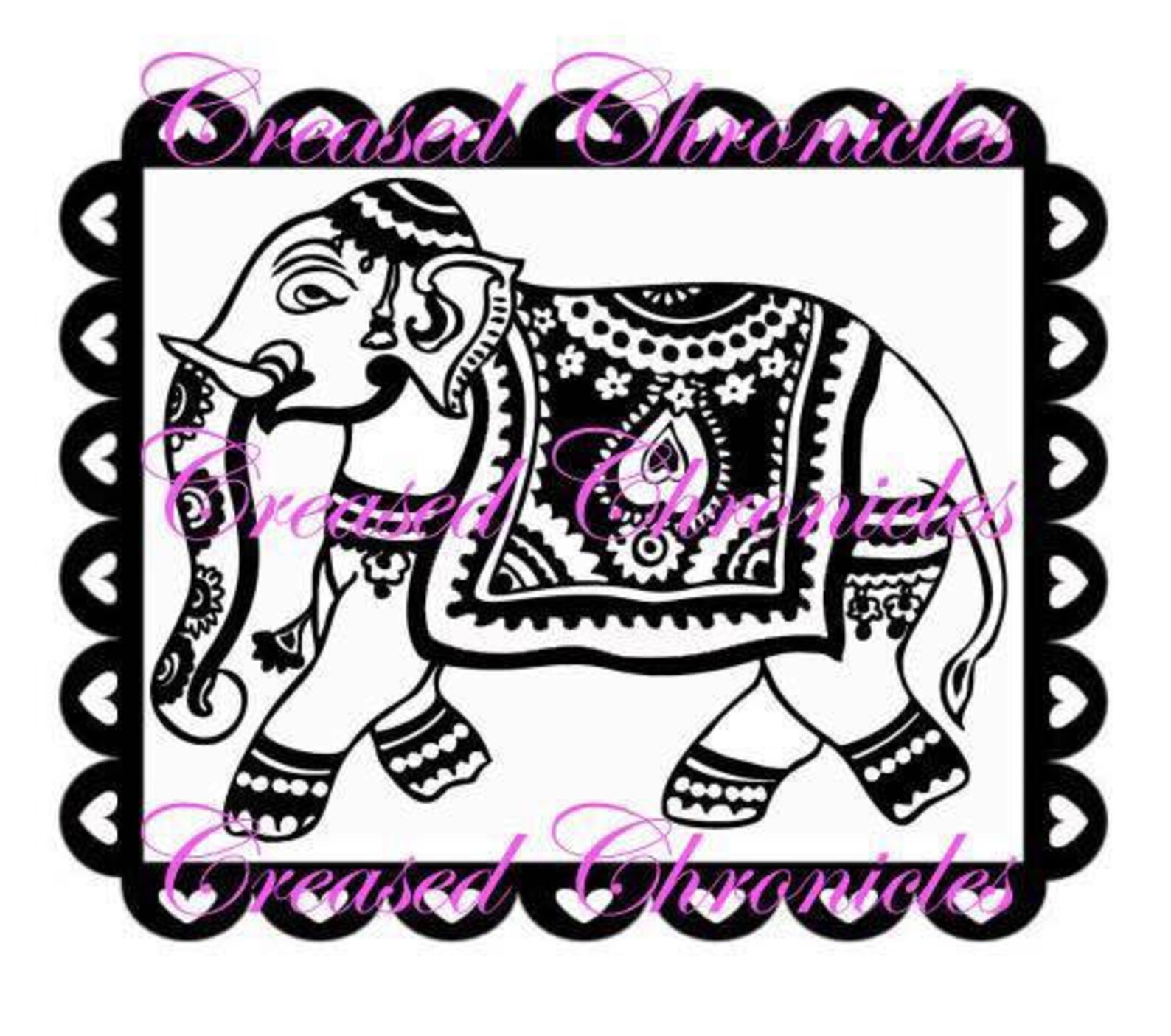 Intricate Mandala Elephant Combination Book Folding Pattern - Etsy