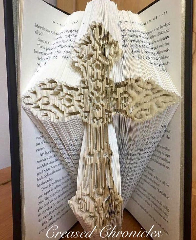 Intricate Cross Combination Book Folding Pattern - Etsy