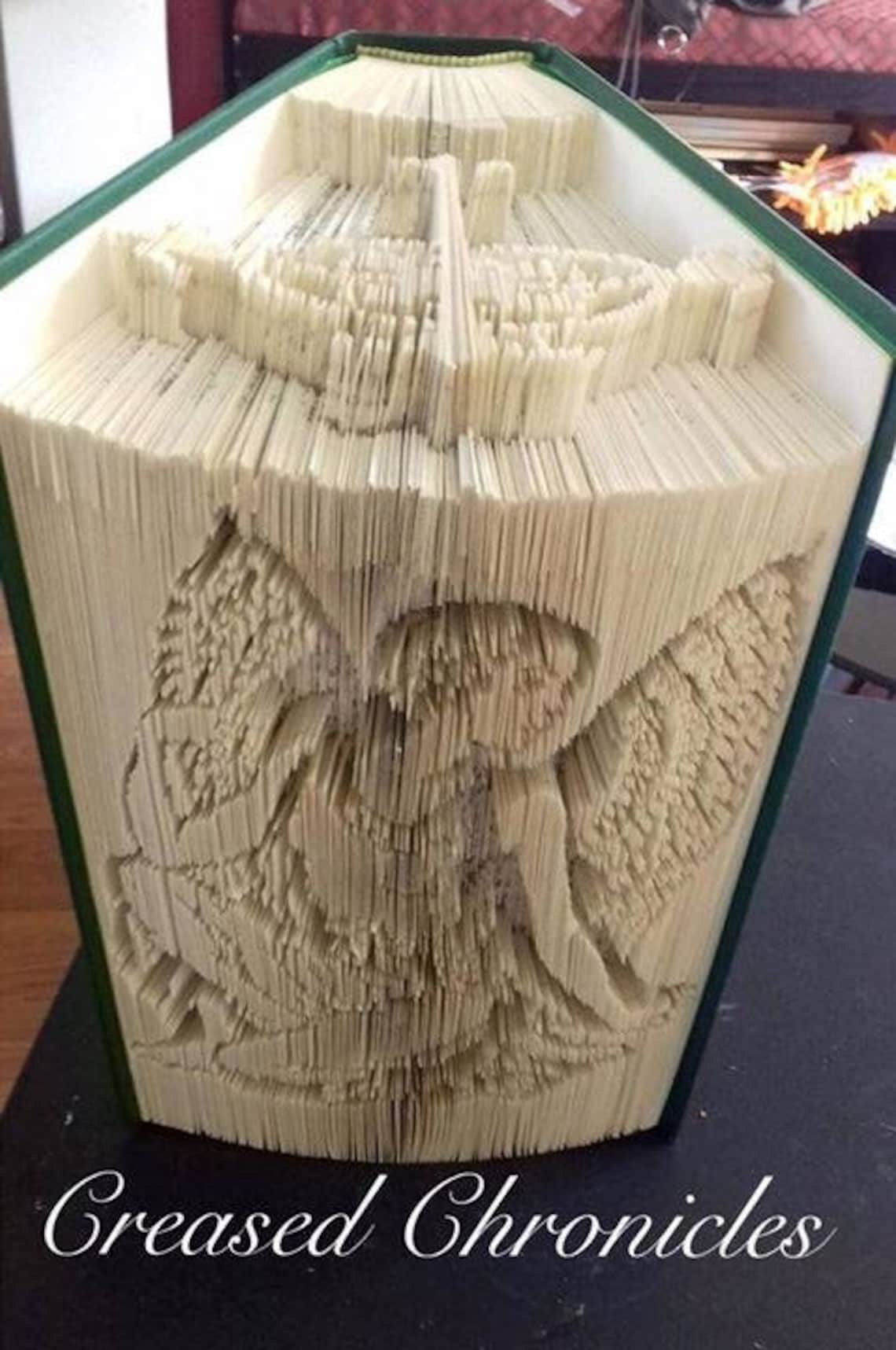 Double Fold Intricate Angel and Cross Cut and Fold Book Folding Pattern ...