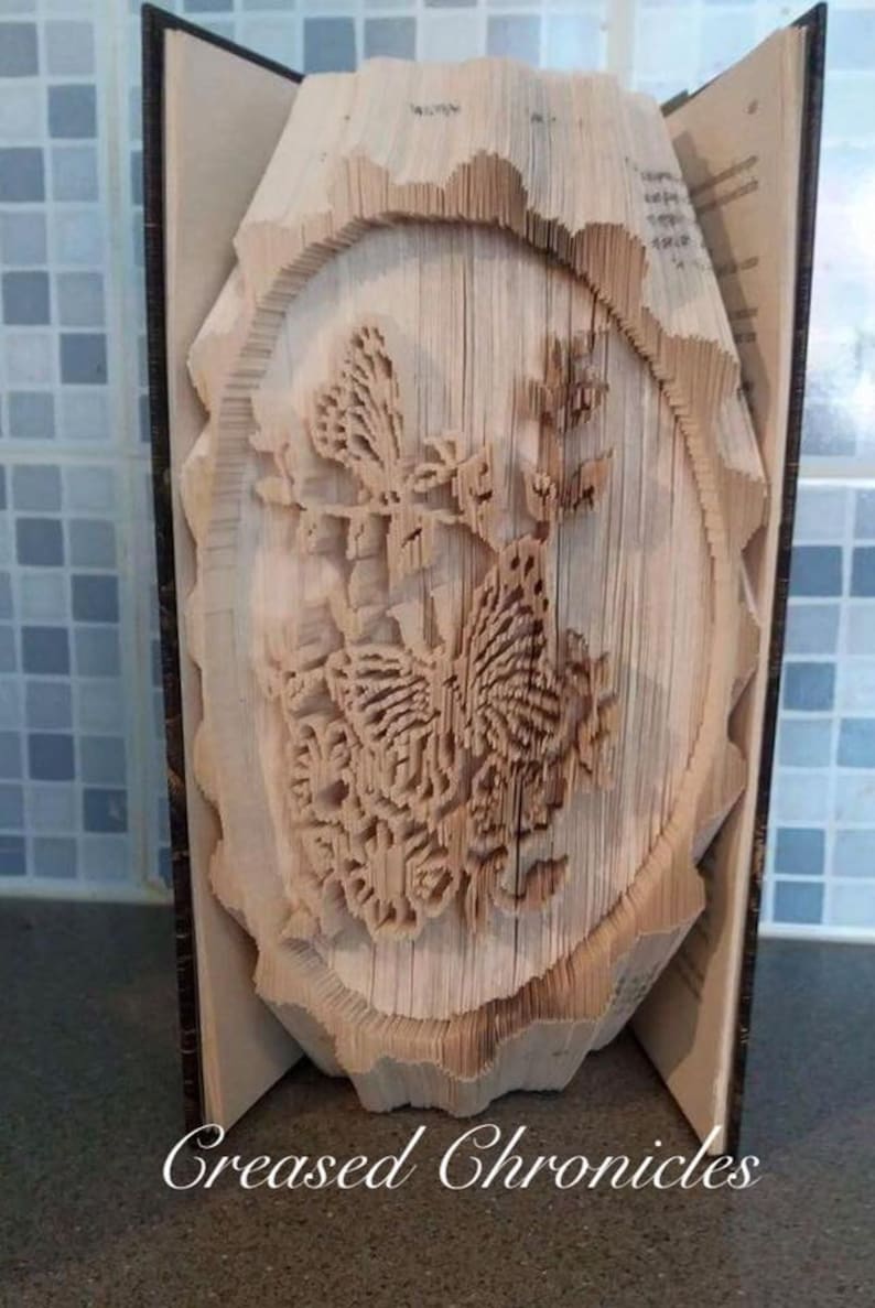 Butterflies in Frame Book Folding Pattern - Etsy
