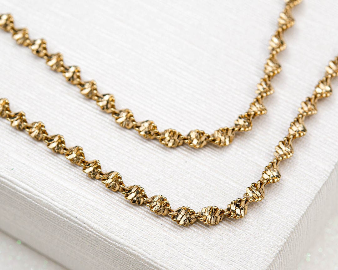 Vintage Mark and Spencer Necklace Gold French Rope Chain - Etsy