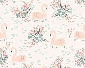 Swan fabric | Etsy