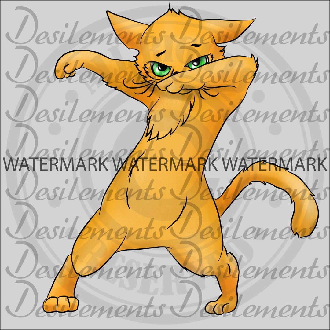 Orange Cat Dabbing Clipart Dab Dance,clip Art, PNG, Commercial License ...