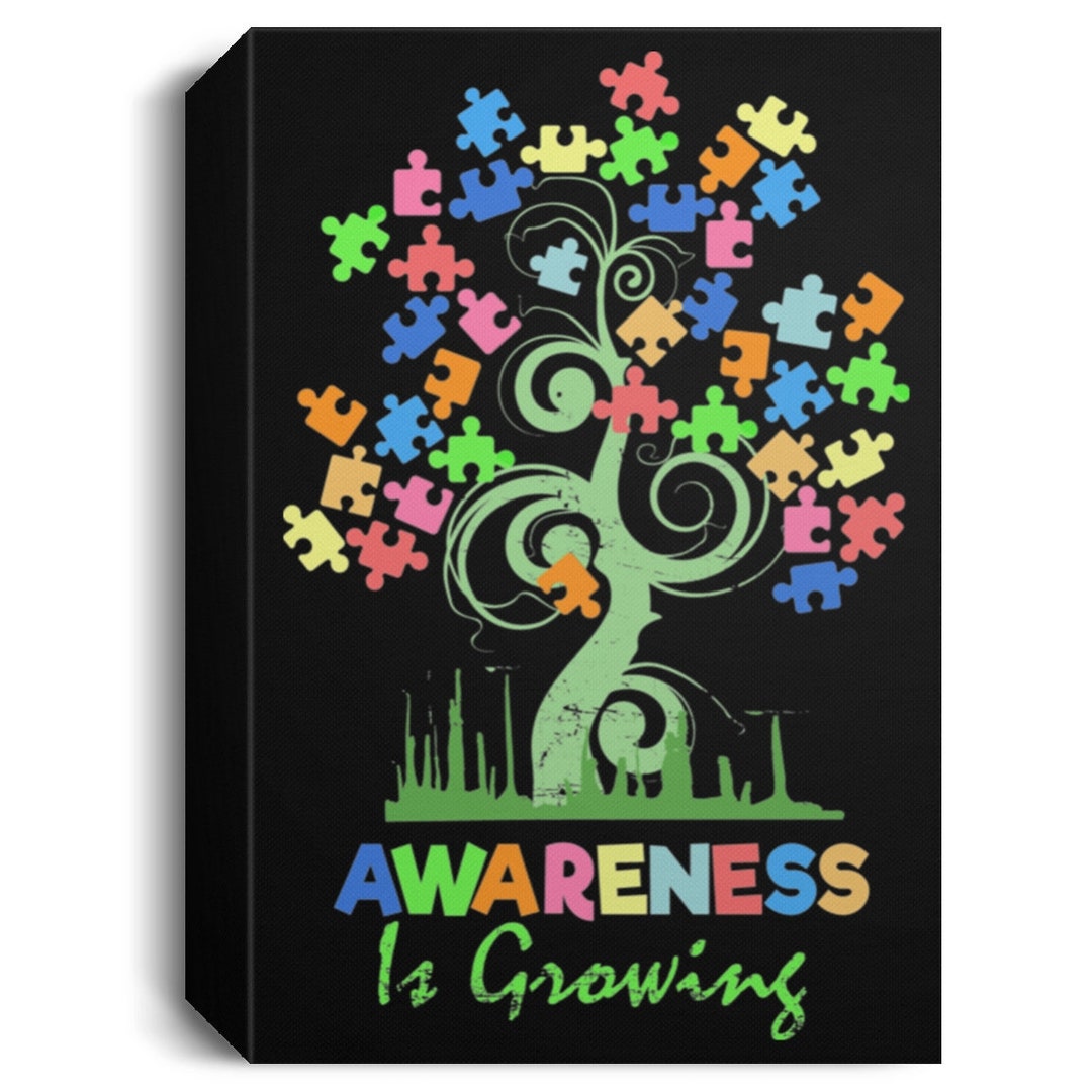 Autism Awareness Art, Autism Awareness Canvas Print, Deluxe Portrait ...