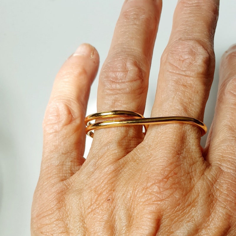 Double Finger Ring - Etsy