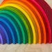 12 Piece Rainbow Wood Stacker Rainbow Wood Puzzle Rainbow - Etsy