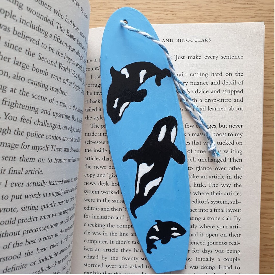 Orcas Bookmark Bookmark Accessories Orca Bookmark Bookmarker Birthday ...
