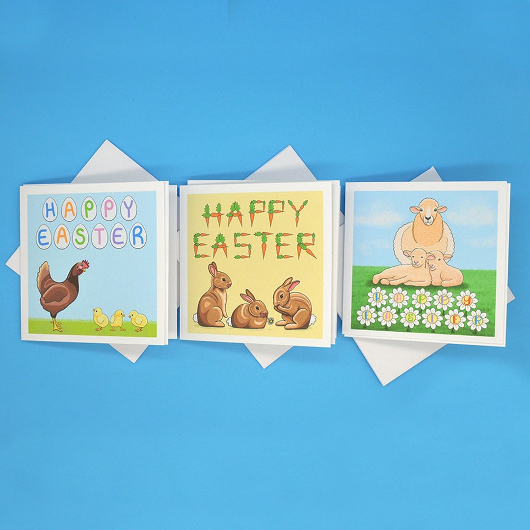 Easter Cards Pack Pack of Easter Cards Pack of 6 Easter Cards Easter ...