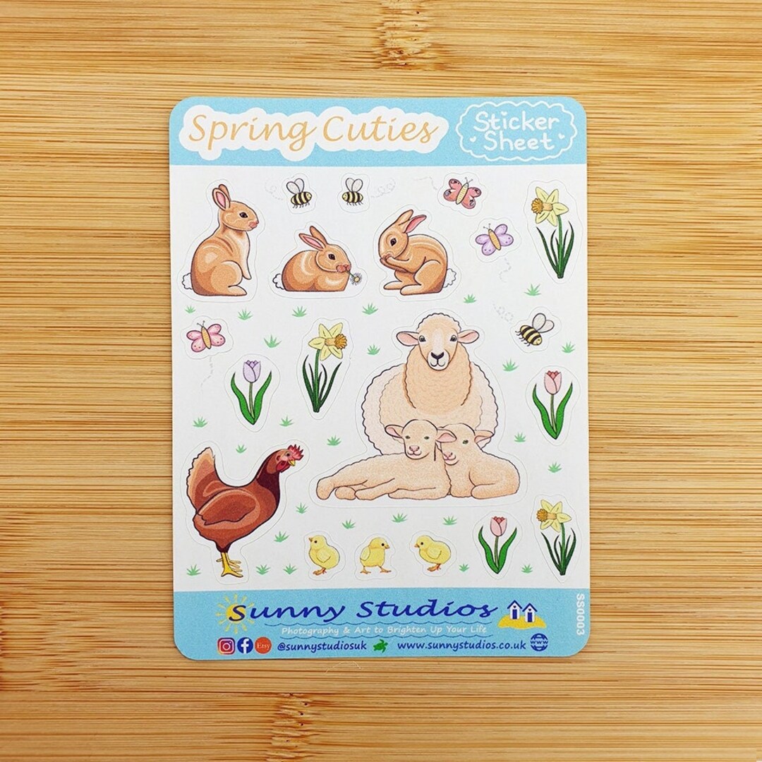 Sticker Sheet Farmyard Stickers Farm Animal Stickers Kids Stickers ...