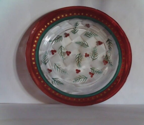 Beautiful Vintage Christmas Platter-hand Painted | Etsy