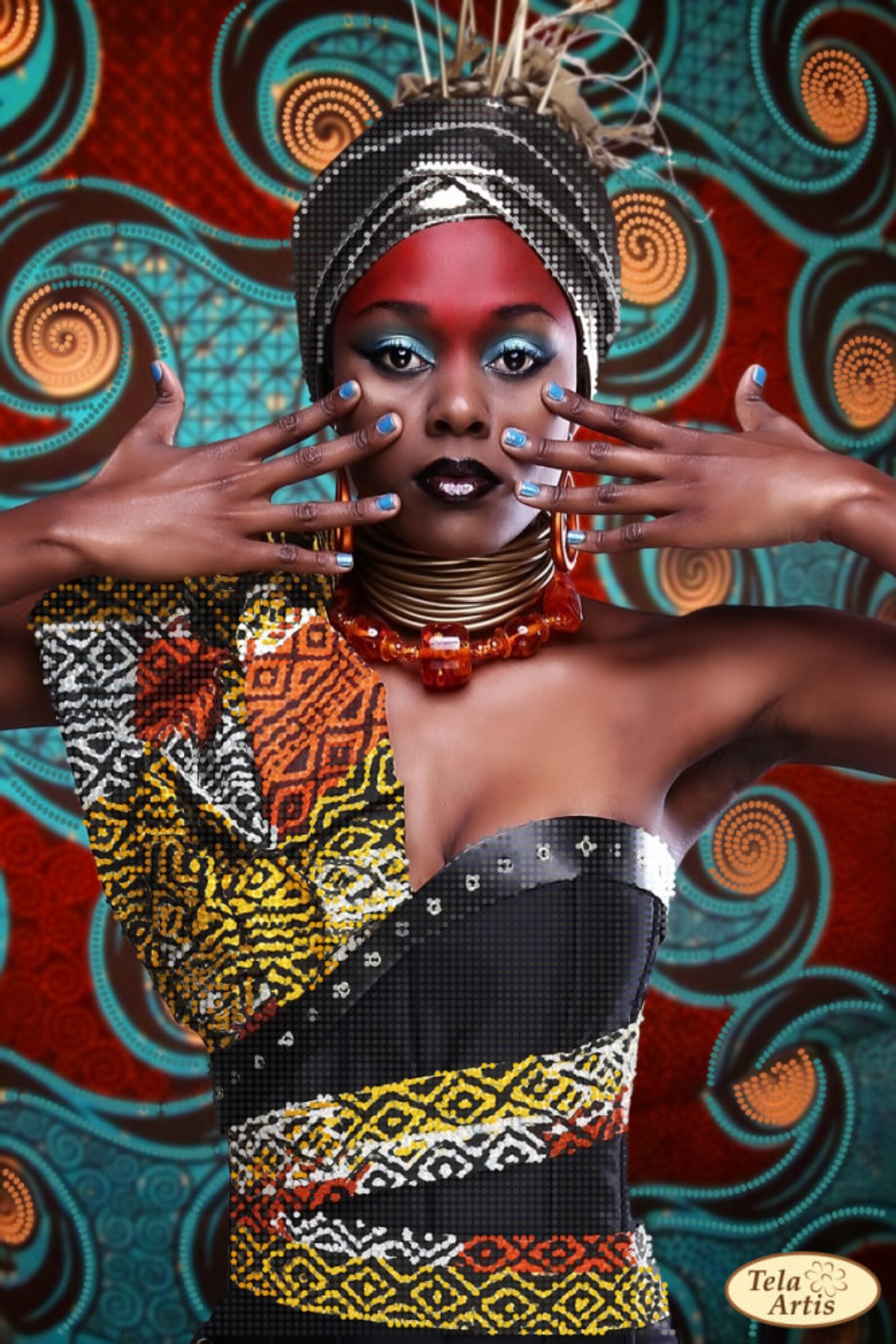 Bead Embroidery Kit African Woman DIY Needlework Kit Beadwork - Etsy