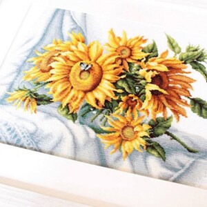 Counted Cross Stitch Kit Sunflowers Counted Cross Stitch Luca-s - Etsy