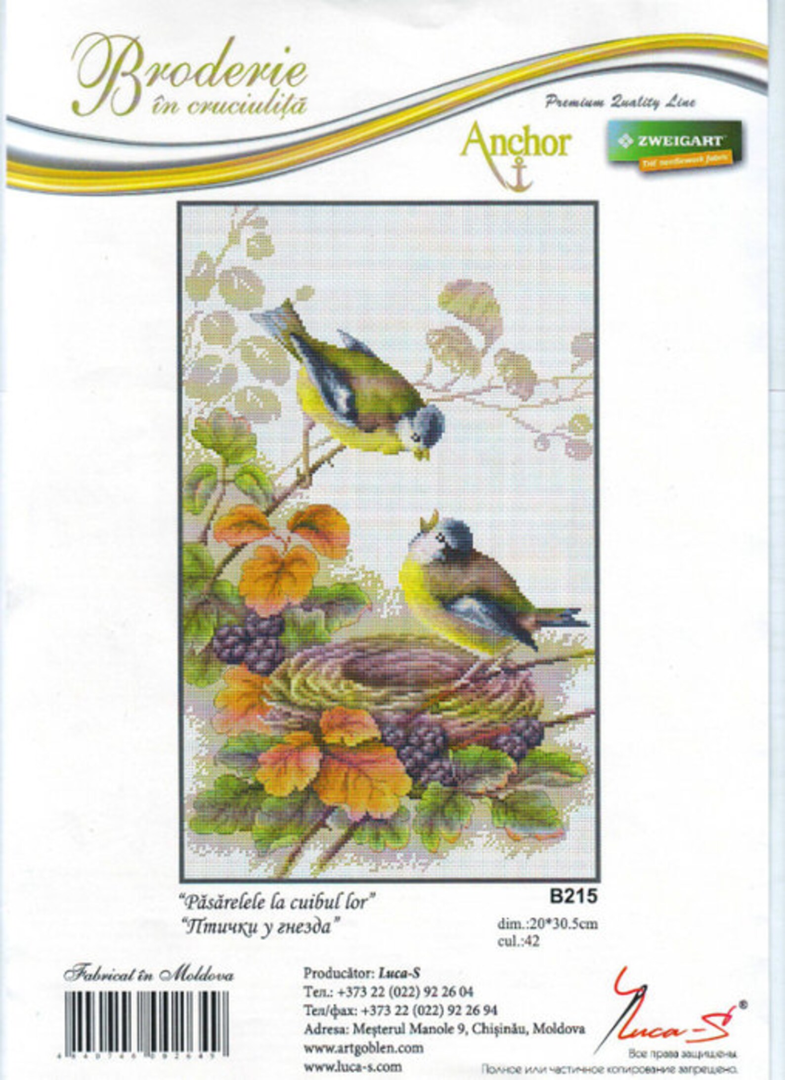 Cross Stitch Kit Birds in Nest Counted Cross Stitch Luca-s | Etsy