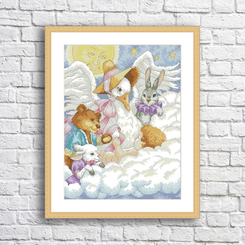 Cross Stitch Pattern Mother Goose Xstitch Pattern Newborn - Etsy