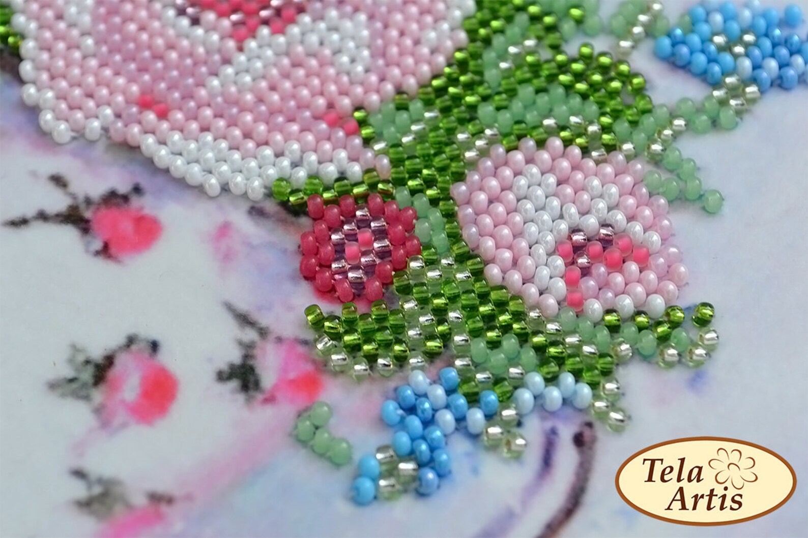 Bead Embroidery Kit Bird on a Cup Needlework Kit Beadwork Hand - Etsy