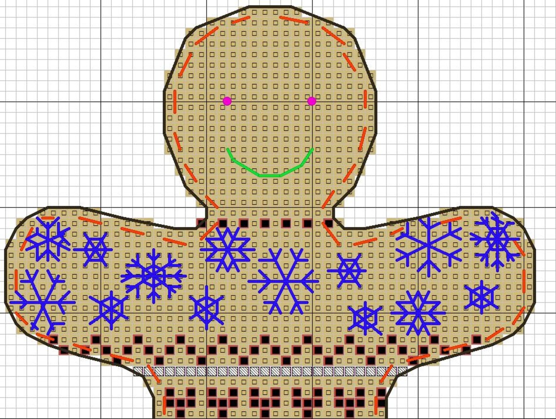 Christmas Cross Stitch Pattern Gingerbread Men Ornaments Xmas - Etsy