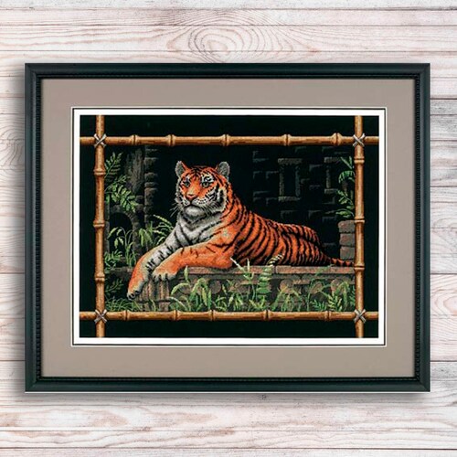 Tiger Portrait Cross Stitch Pattern PDF-EASY Chart With One - Etsy