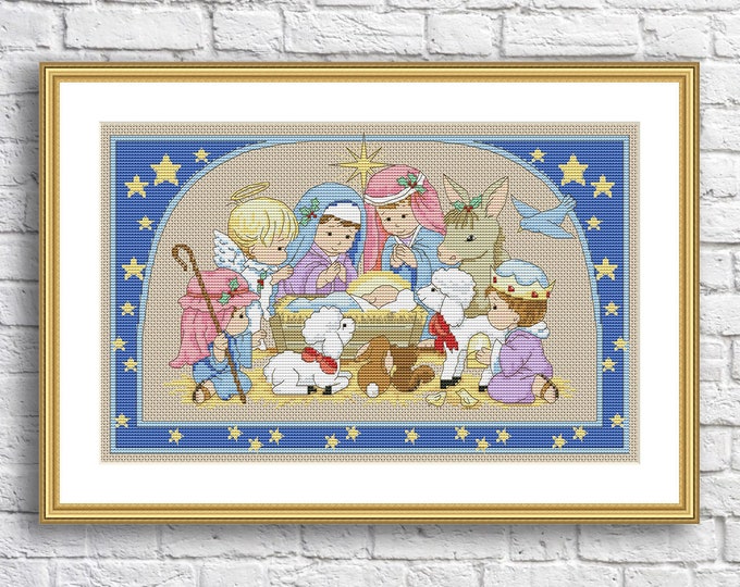 Cross Stitch Kit Tiny Nativity Scene - Etsy