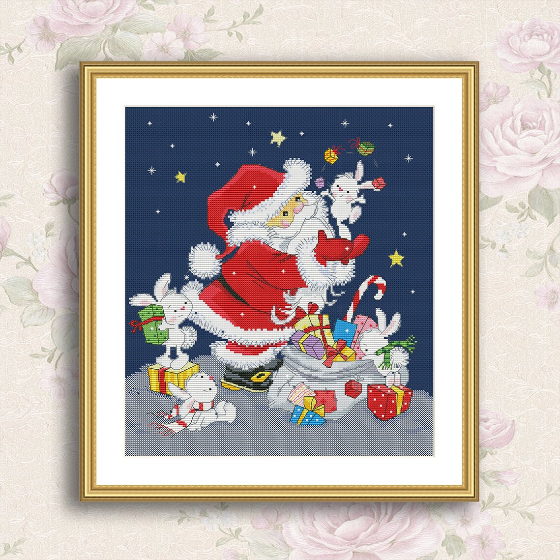 Christmas Cross Stitch Pattern Santa Claus Embroidery Hand | Etsy