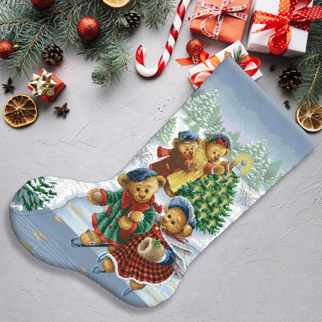 Christmas Stocking Counted Cross Stitch Pattern Victorian - Etsy