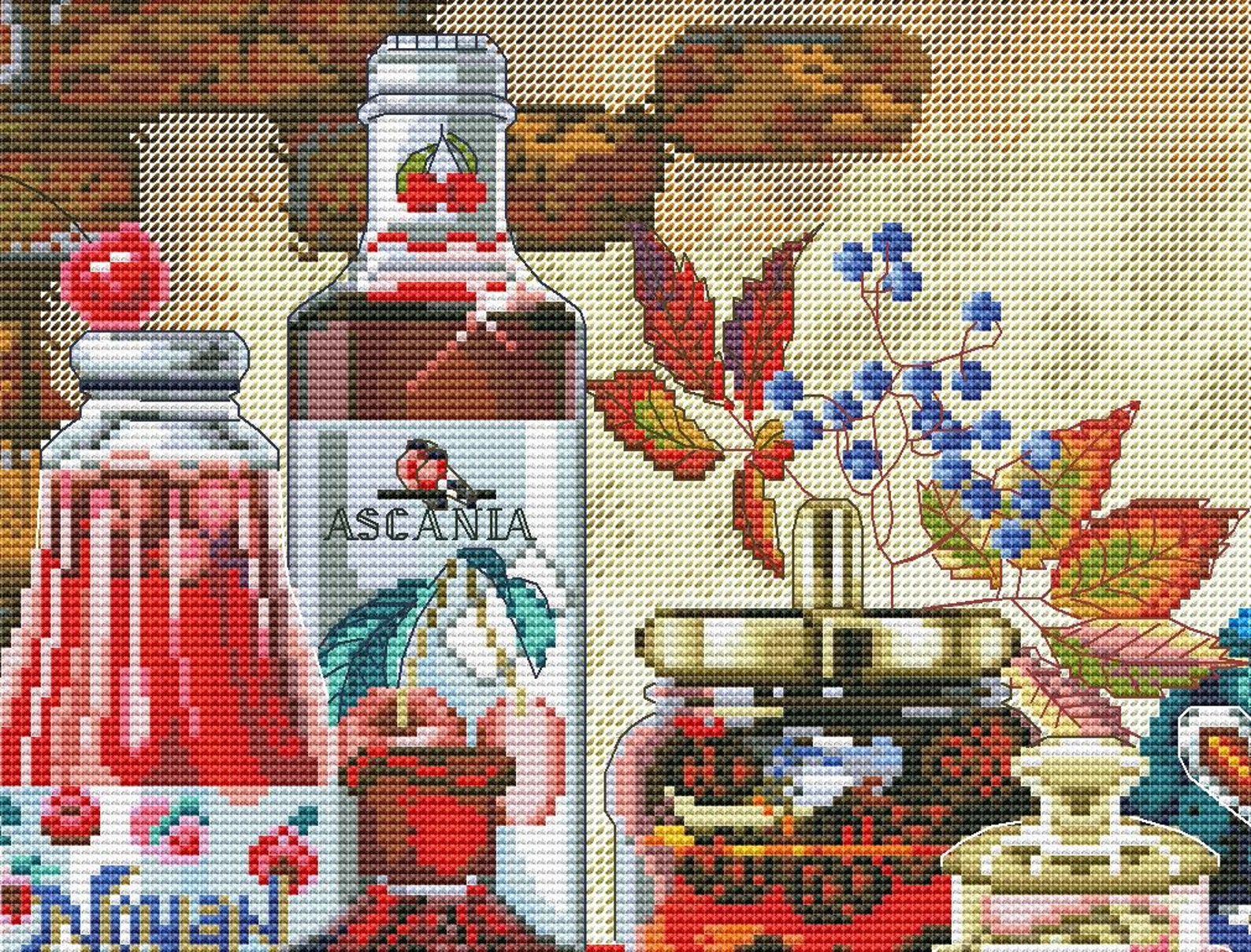 Taste of Summer Cross Stitch Pattern Kitchen Decor Hand Embroidery ...