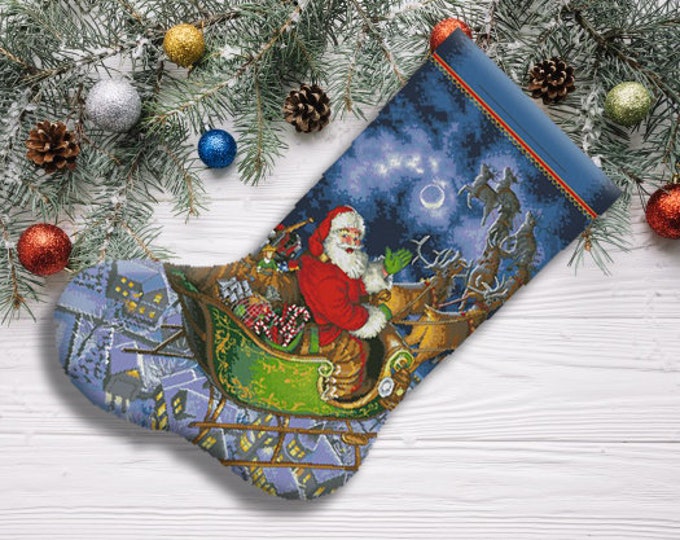 Magical Christmas Stocking Dimensions Counted Cross Stitch Kit - Etsy