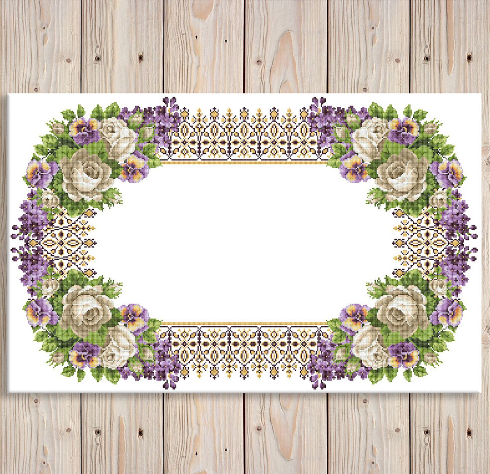 Tablecloth With Roses Cross Stitch Pattern Kitchen Table - Etsy